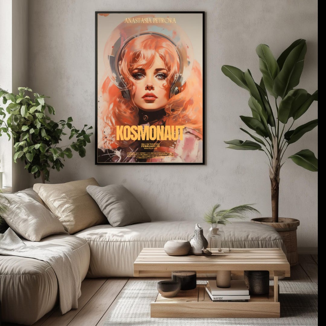 Cosmonaut VINTAGE FILM POSTER AI Art Film Art Print Films Sci-fi ...