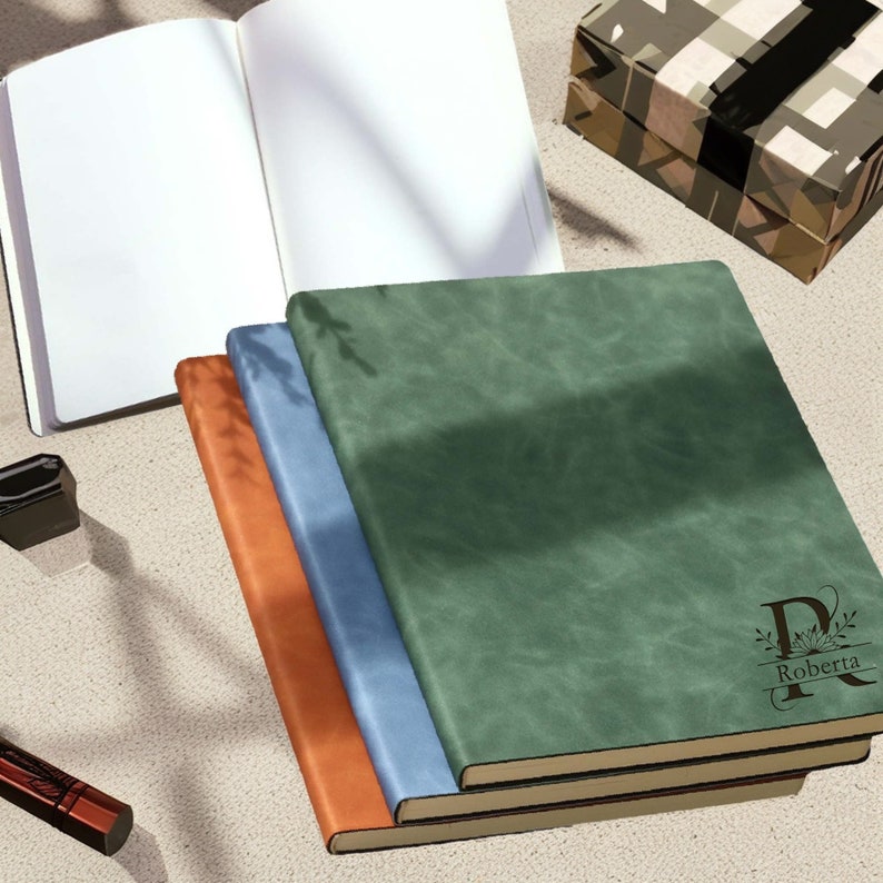Customized Leather Sketchbook, Personalized Name Sketchbook, Art ...