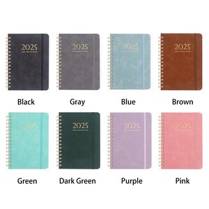 Customized 2025 Planning Notebook, Personalized Leather Schedule Book ...