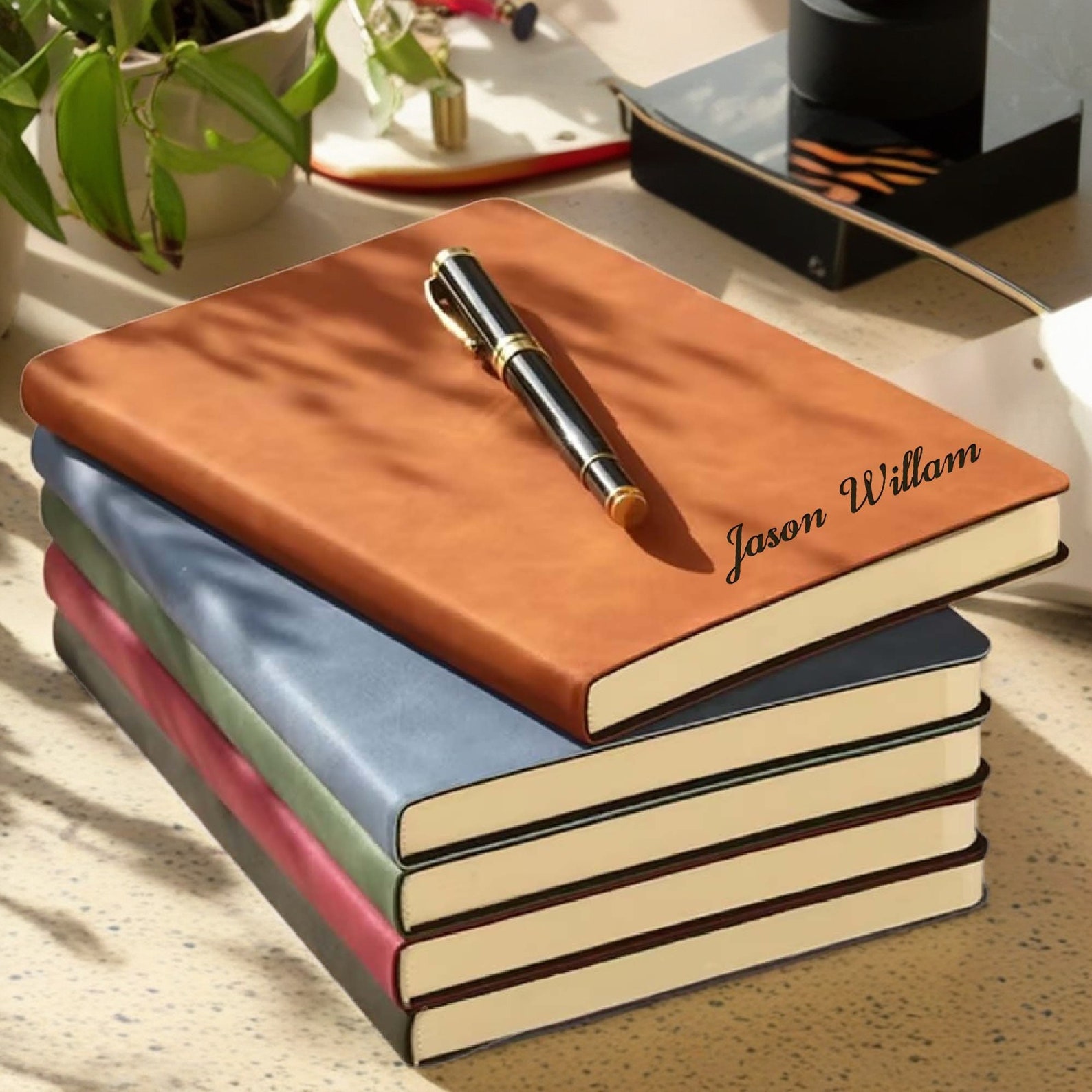 Customized Leather Sketchbook, Personalized Name Sketchbook, Art ...