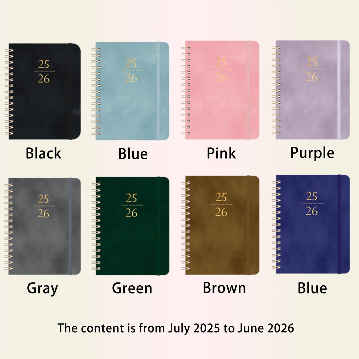Cahier de planification personnalisé 2025-2026, agenda en cuir ...