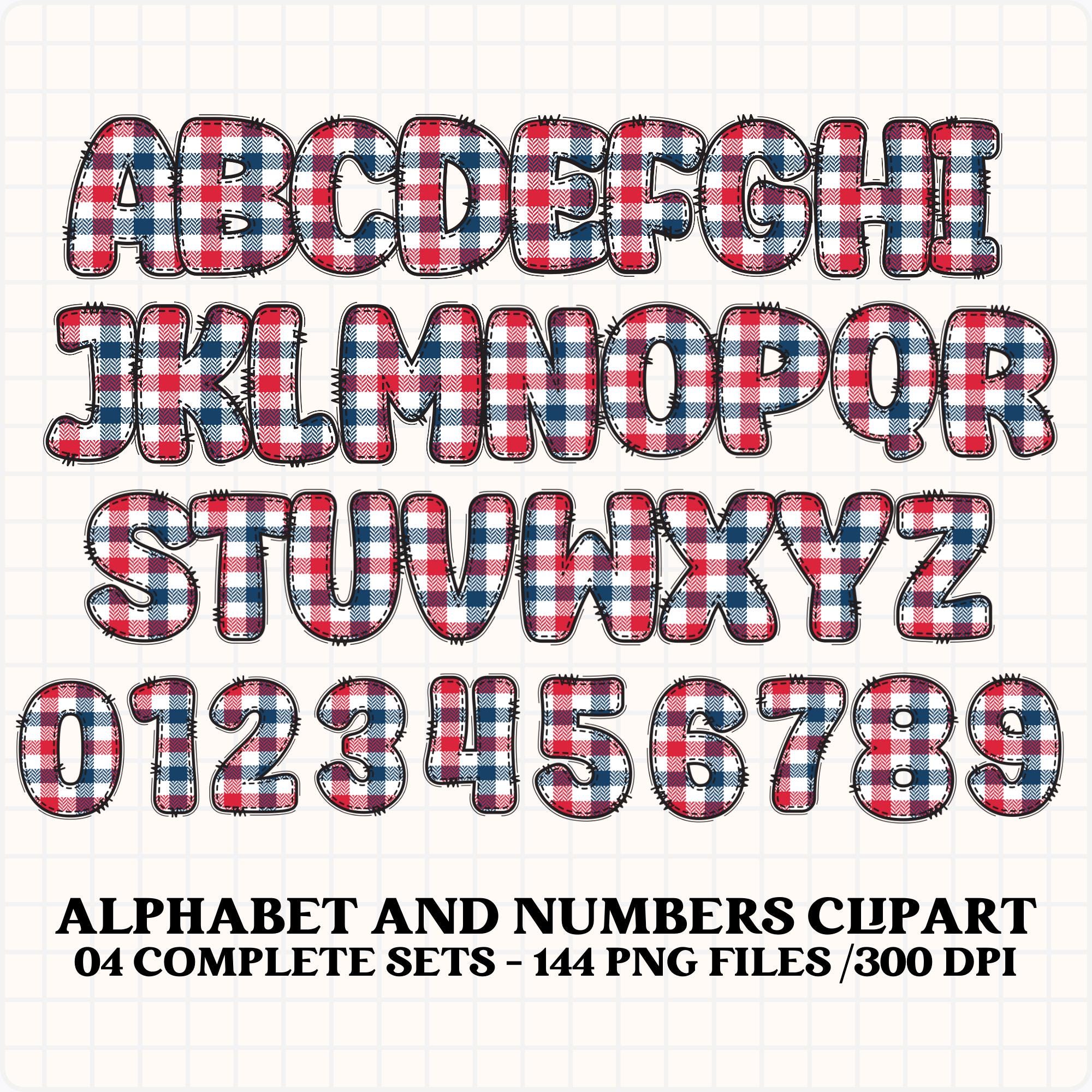 July 4th Alphabet Clipart 300dpi Transparent PNG. 4 Styles With ...