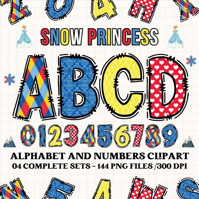 Princess Alphabet Clipart 300dpi Transparent PNG. Princess Clipart Png ...