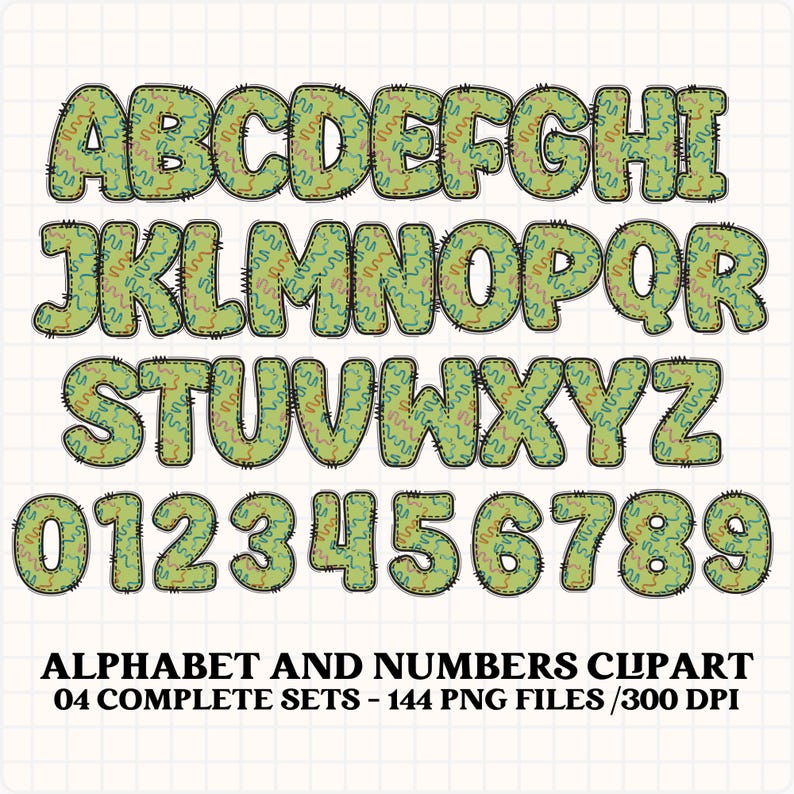 Lilo and Stitch Alphabet Clipart 300dpi Transparent PNG. 4 Styles With ...