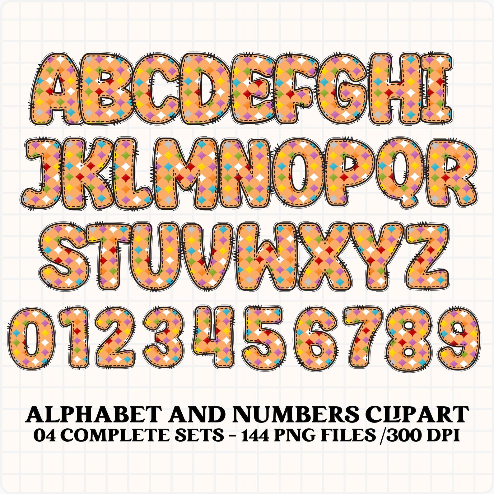 Lilo and Stitch Alphabet Clipart 300dpi Transparent PNG. 4 Styles With ...