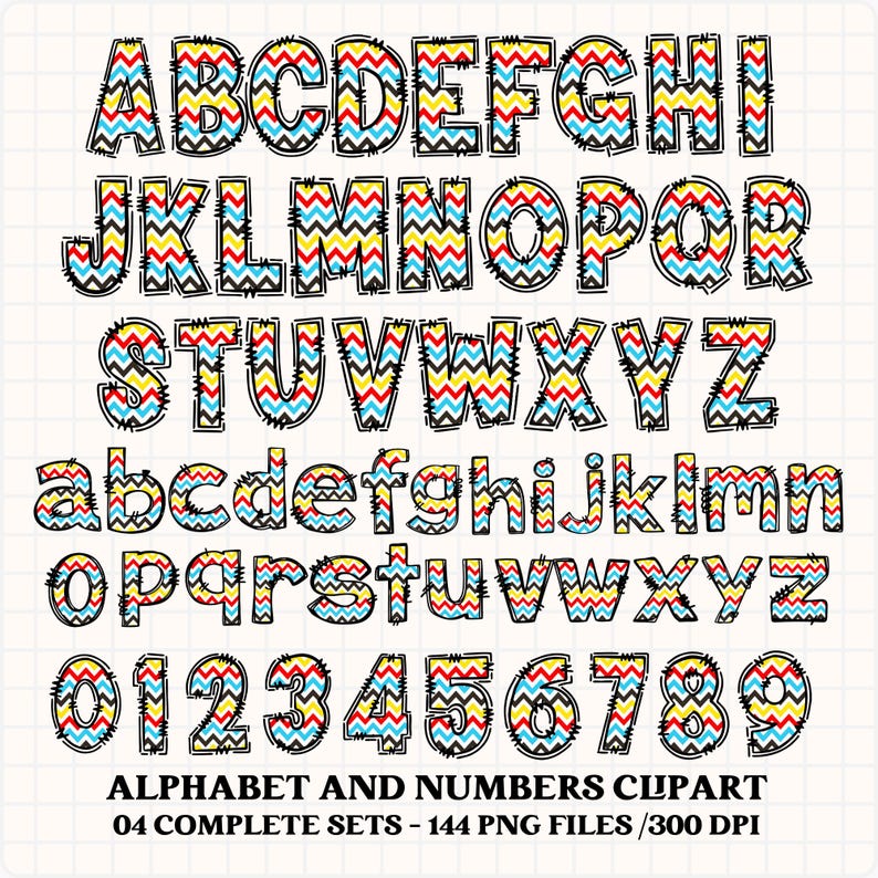 Mickey Mouse Alphabet Clipart 300dpi Transparent PNG. 4 Styles With ...
