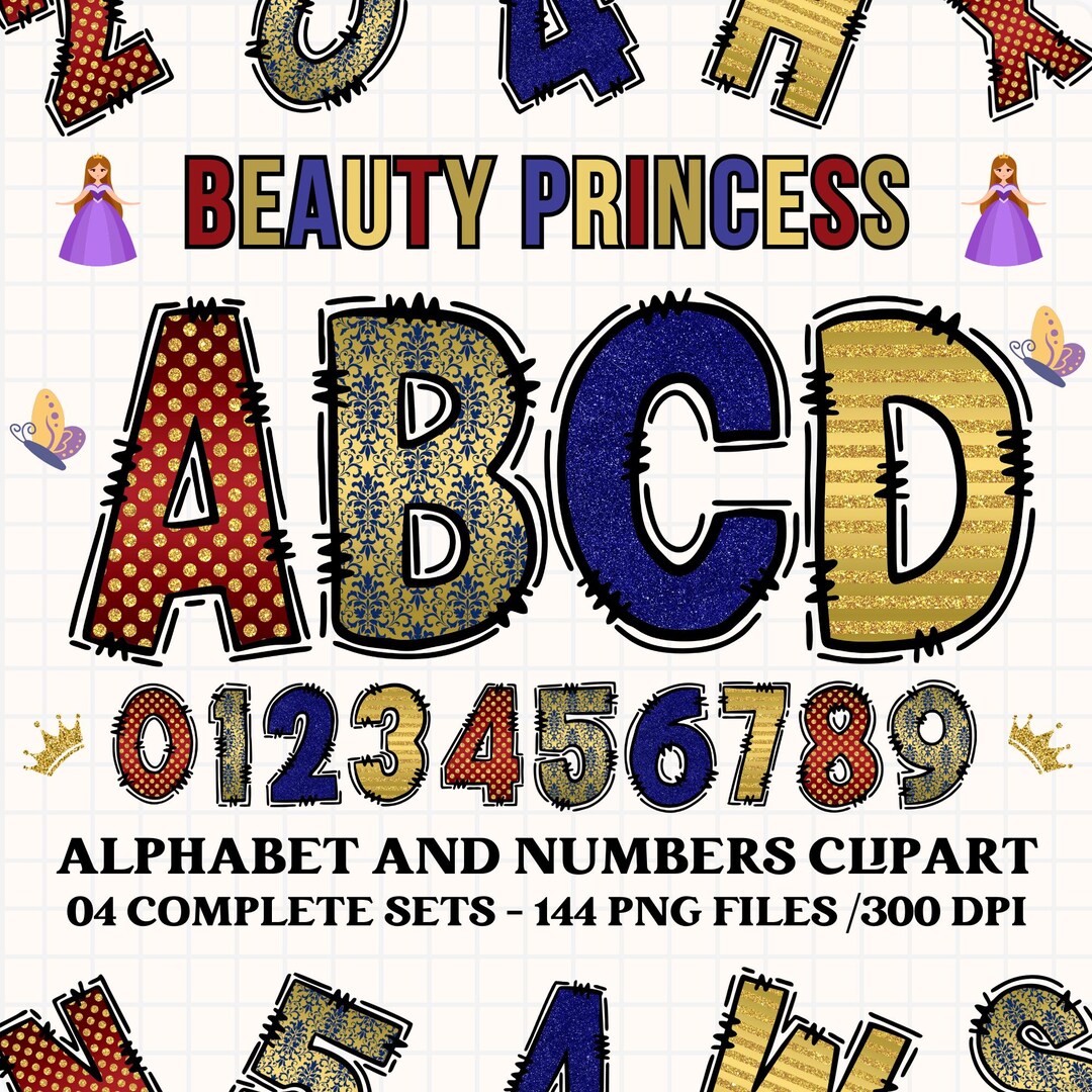 Princess Alphabet Clipart 300dpi Transparent PNG. Princess Clipart Png ...
