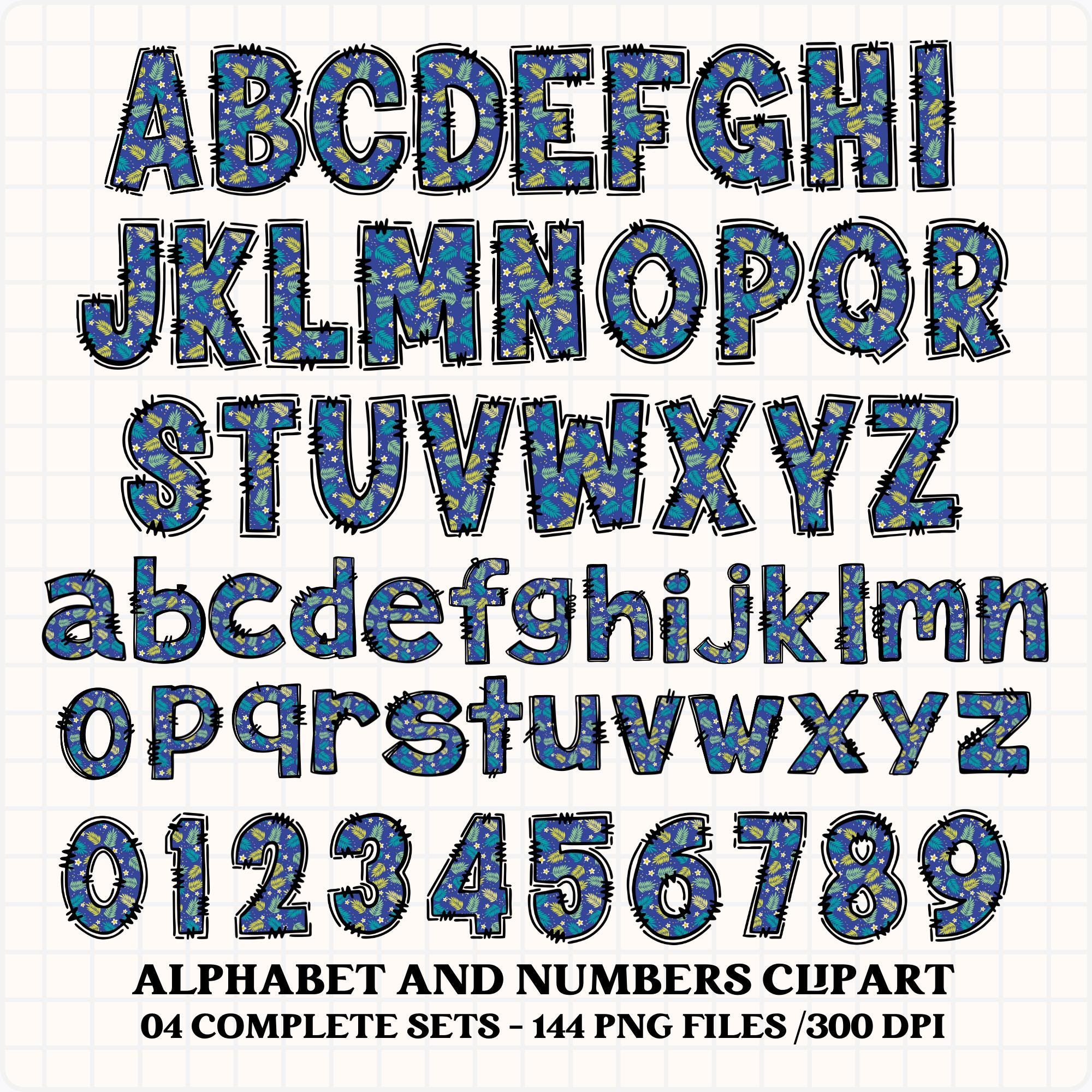 Lilo and Stitch Alphabet Clipart 300dpi Transparent PNG. 4 Styles With ...