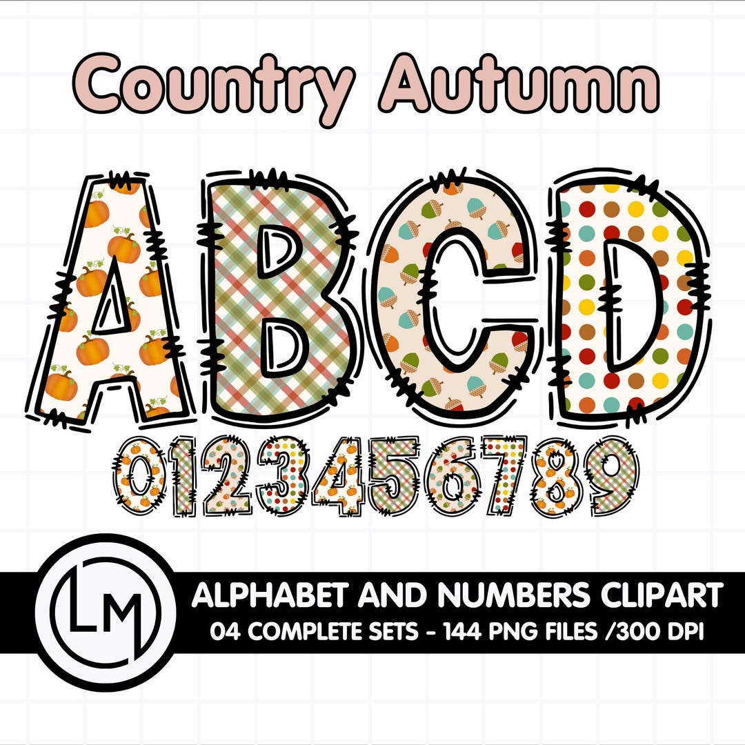 Thanksgiving Alphabet Clipart PNG. 4 Styles With Thanksgiving Clipart ...