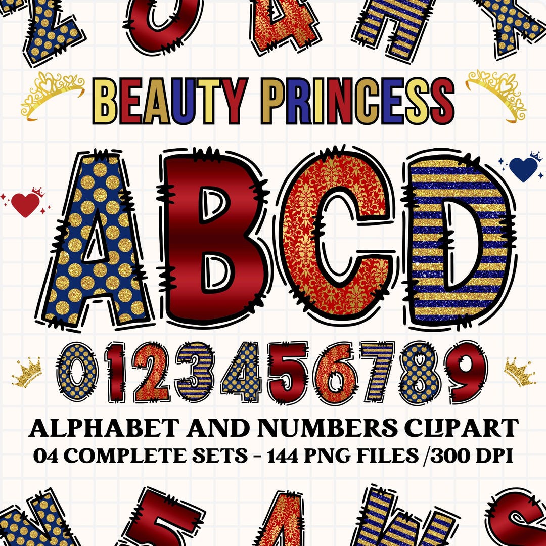 Princess Alphabet Clipart 300dpi Transparent PNG. Princess Clipart Png ...