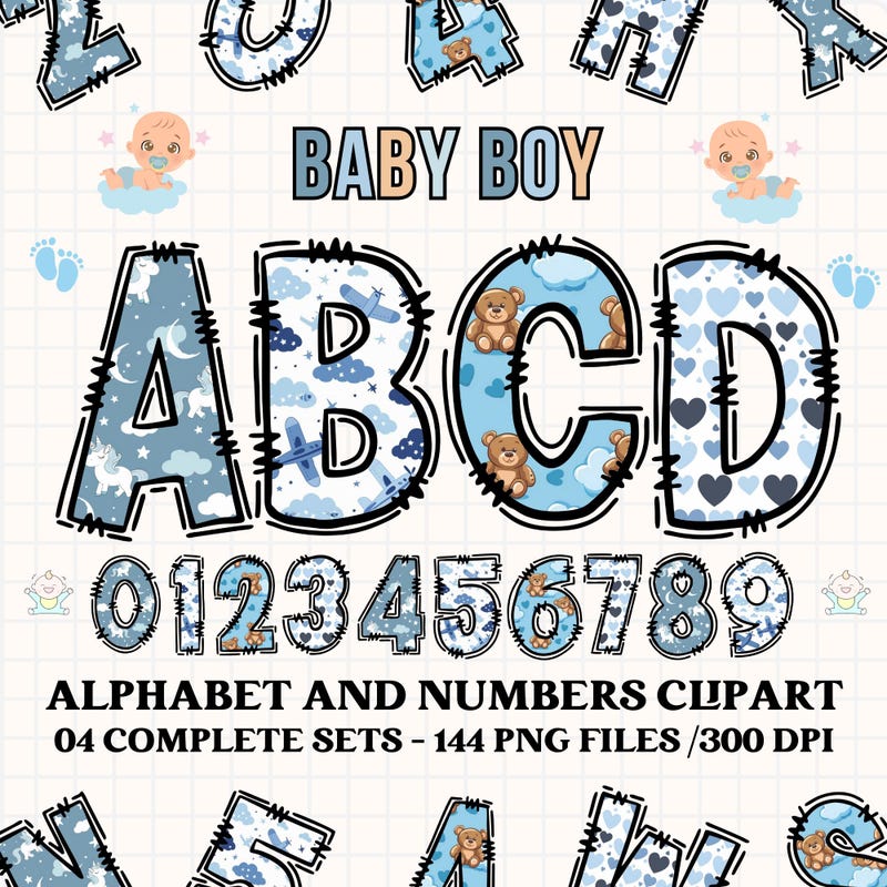 Baby Boy Initial Cards - Etsy
