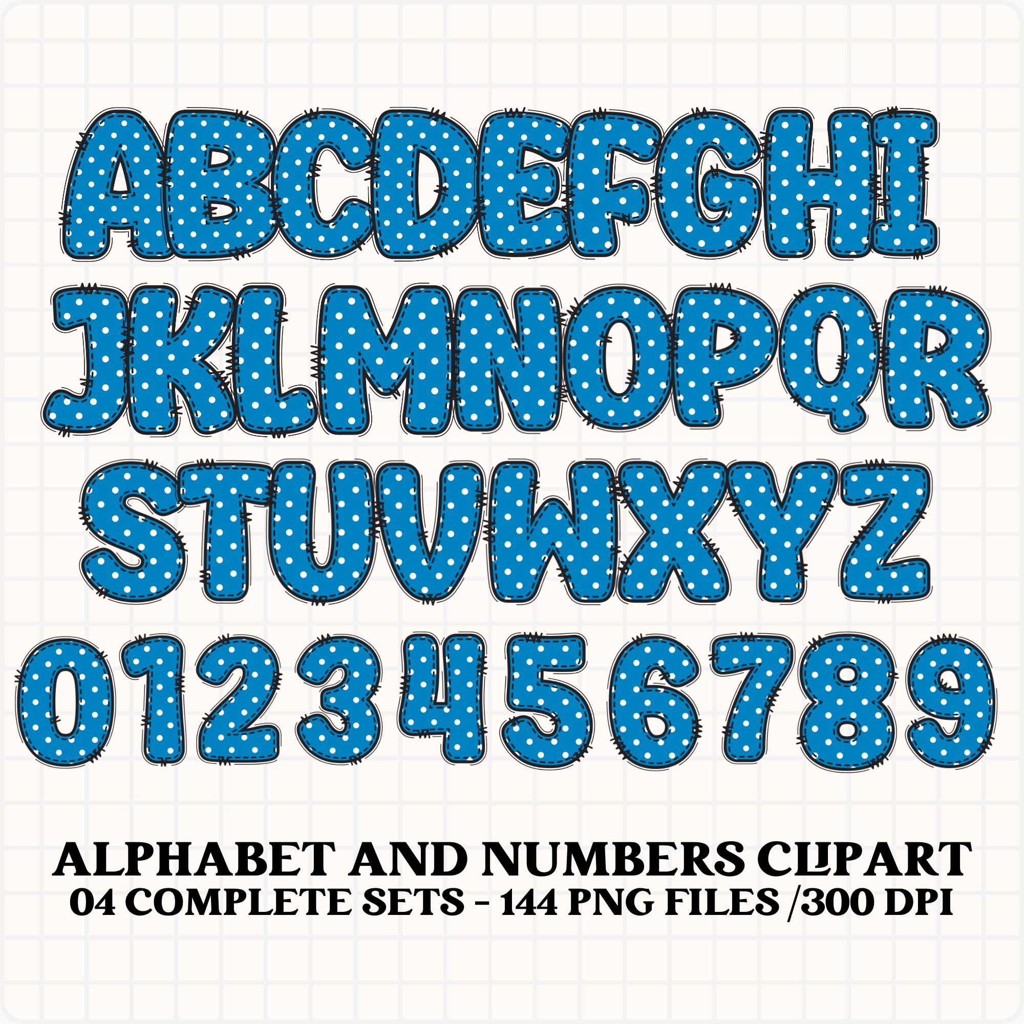Back to School Alphabet Clipart PNG. 4 Styles With Back to School ...