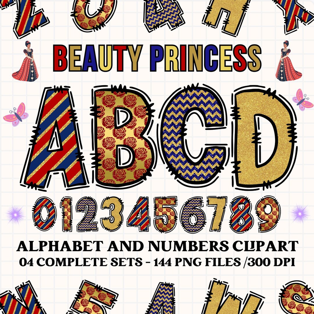 Princess Alphabet Clipart 300dpi Transparent PNG. Princess Clipart Png ...