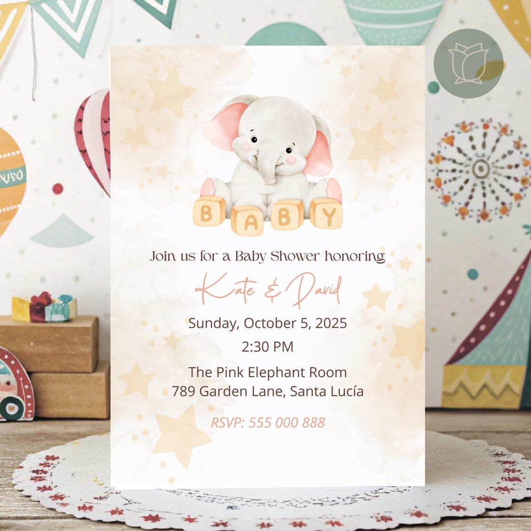 Editable Invitacion Baby Shower, Editable Printable Invitation Baby ...