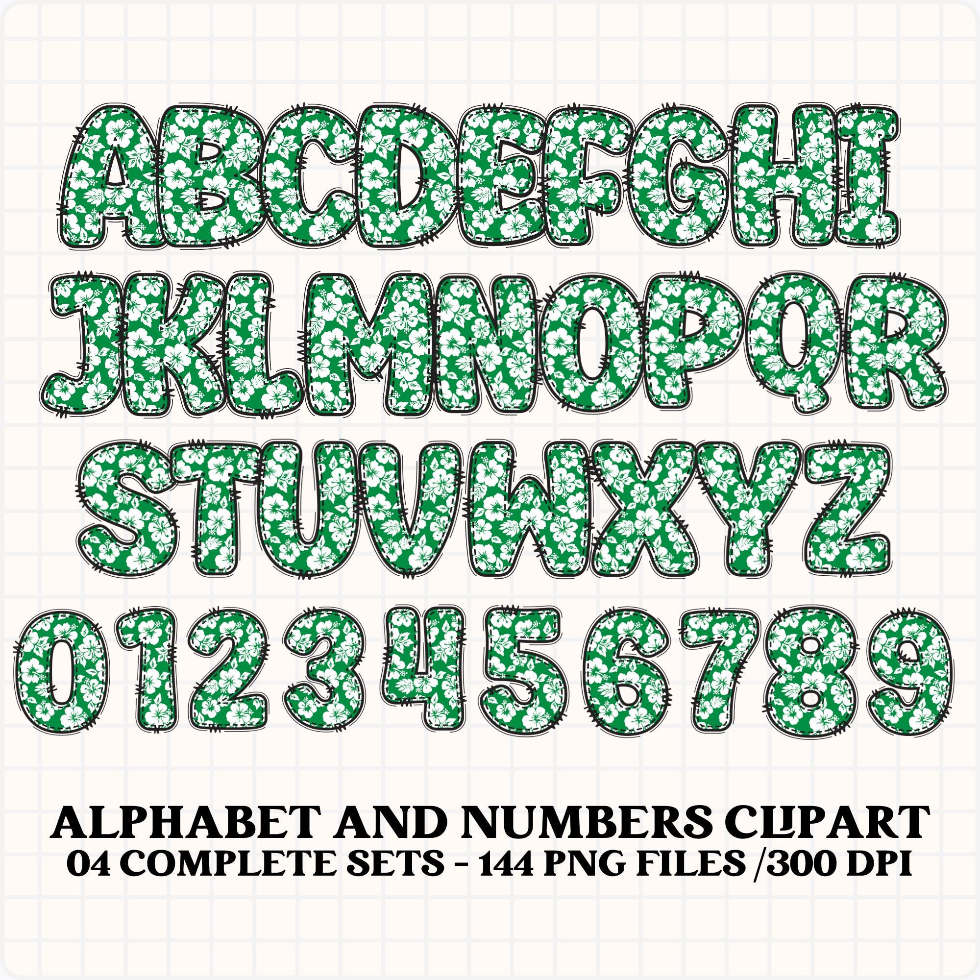 Lilo and Stitch Alphabet Clipart 300dpi Transparent PNG. 4 Styles With ...