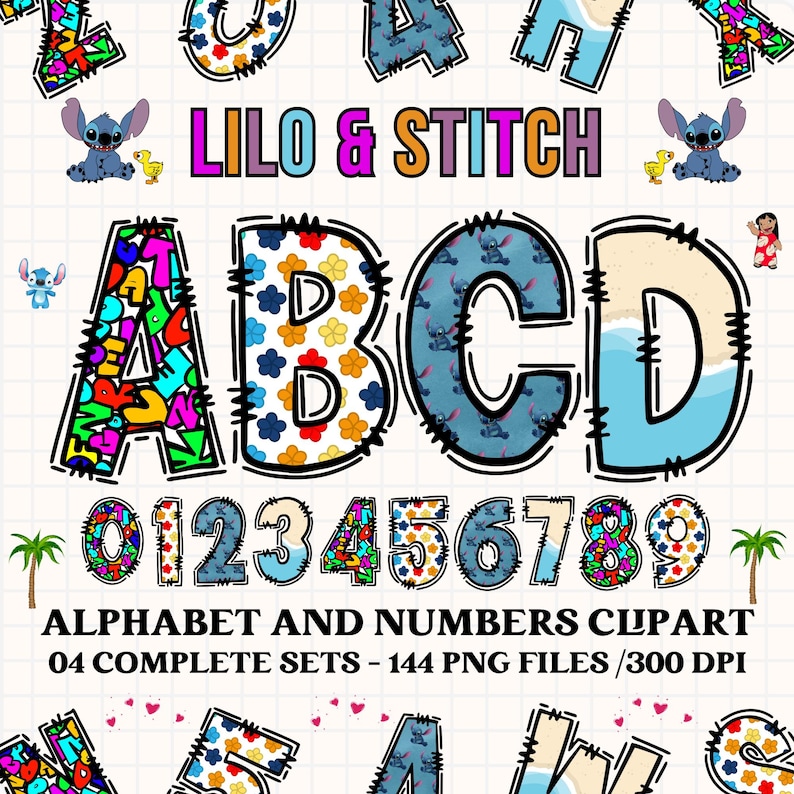 Alfabeto clipart lilo y stitch 300dpi PNG transparente. imágenes ...