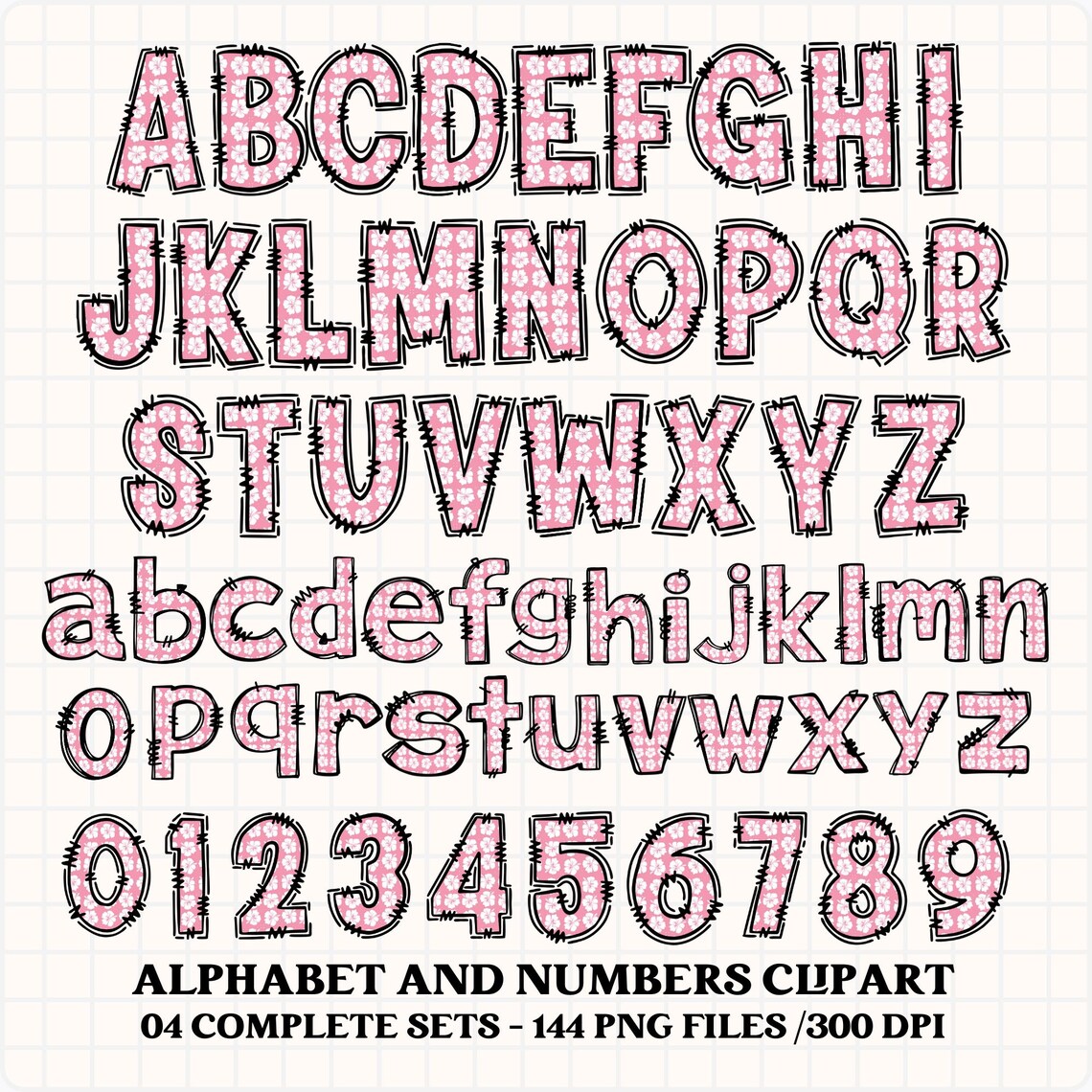 Lilo and Stitch Alphabet Clipart 300dpi Transparent PNG. 4 Styles With ...