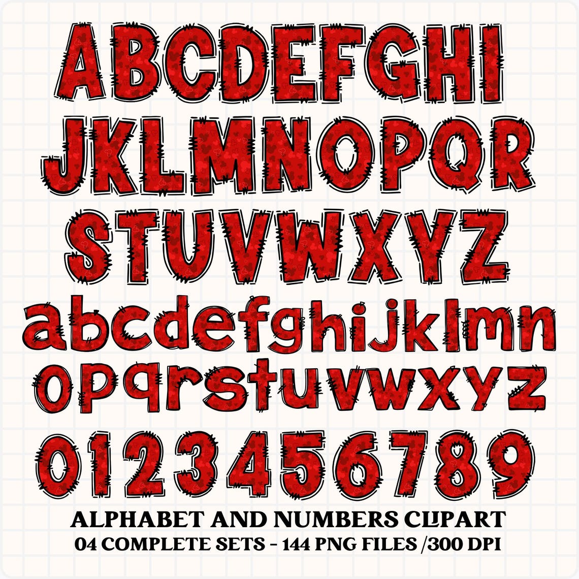 Mickey Mouse Alphabet Clipart 300dpi Transparent PNG. 4 Styles With ...