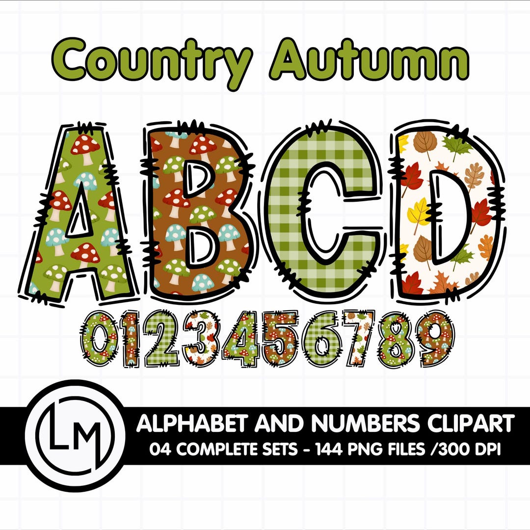 Thanksgiving Alphabet Clipart PNG. 4 Styles With Thanksgiving Clipart ...