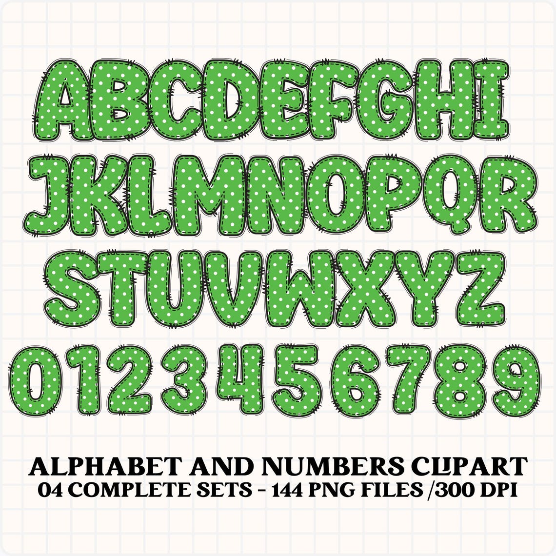 Back to School Alphabet Clipart PNG. 4 Styles With Back to School ...