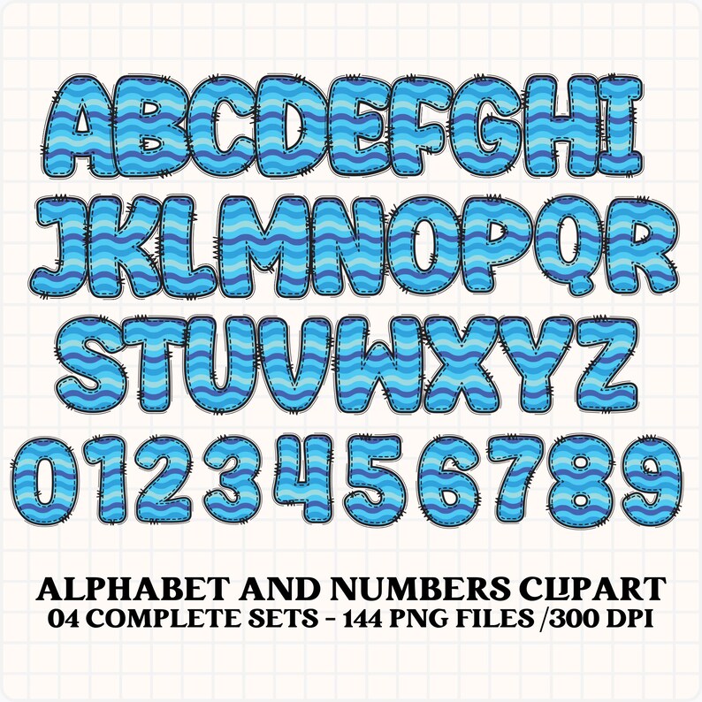 Lilo and Stitch Alphabet Clipart 300dpi Transparent PNG. 4 Styles With ...