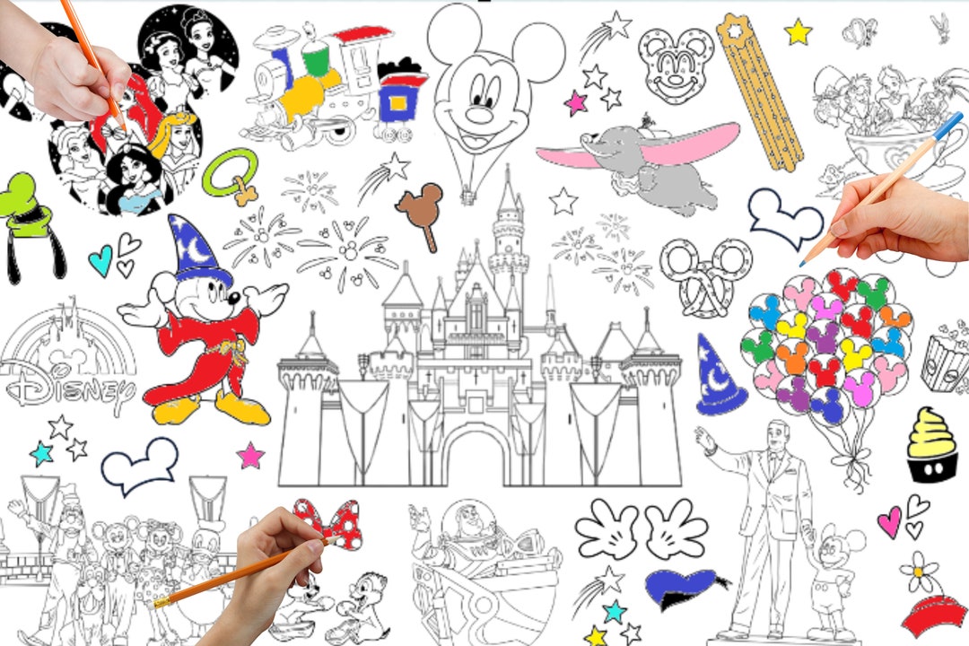 Large/jumbo Coloring Pages Magical Day (24in X 36in) - Etsy
