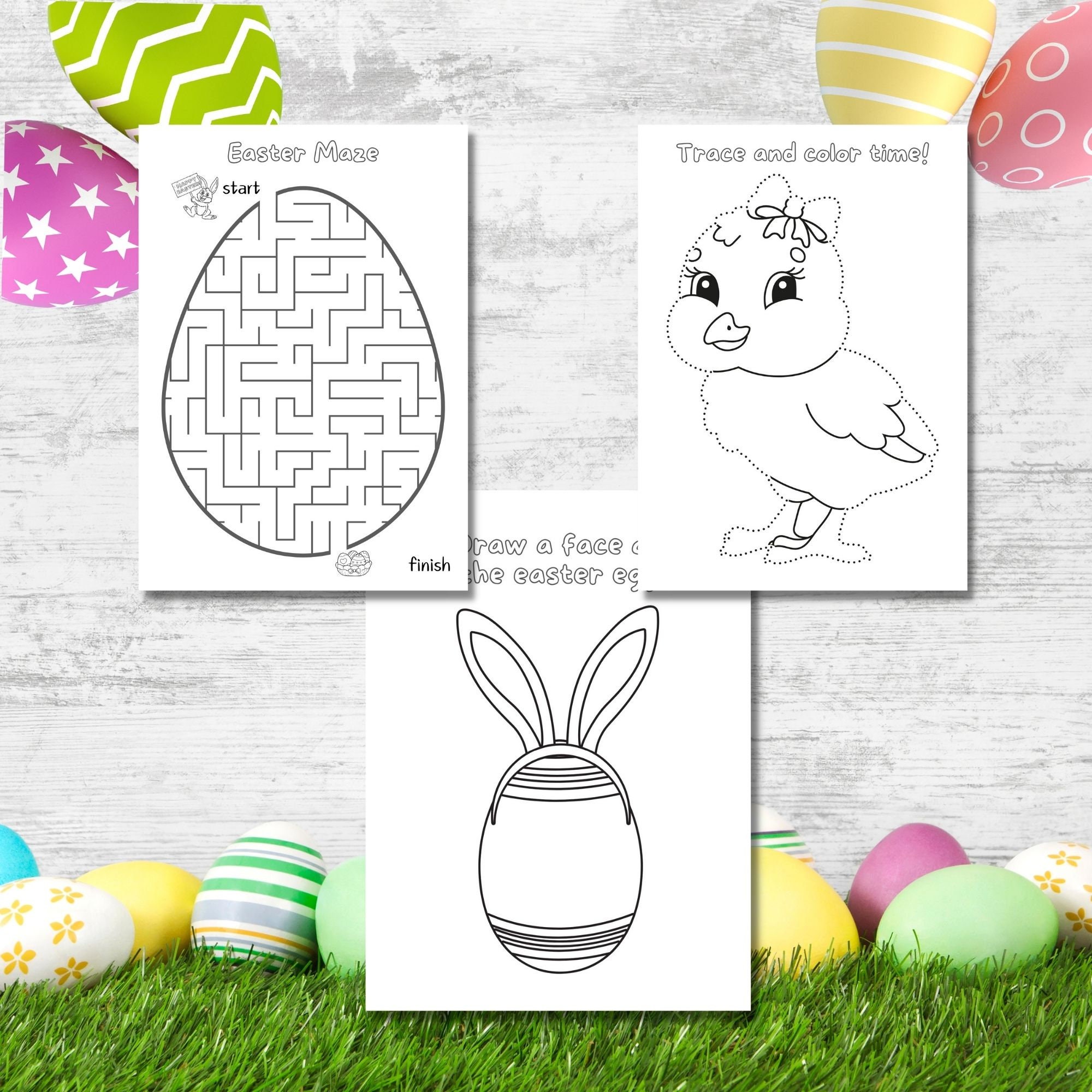 12 Easter Preschool Activities, Printable Activity Bundle, Coloring ...