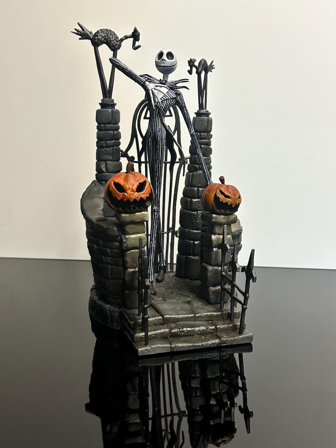 Hand Painted Jack Skellington With Acrylic Case - Etsy