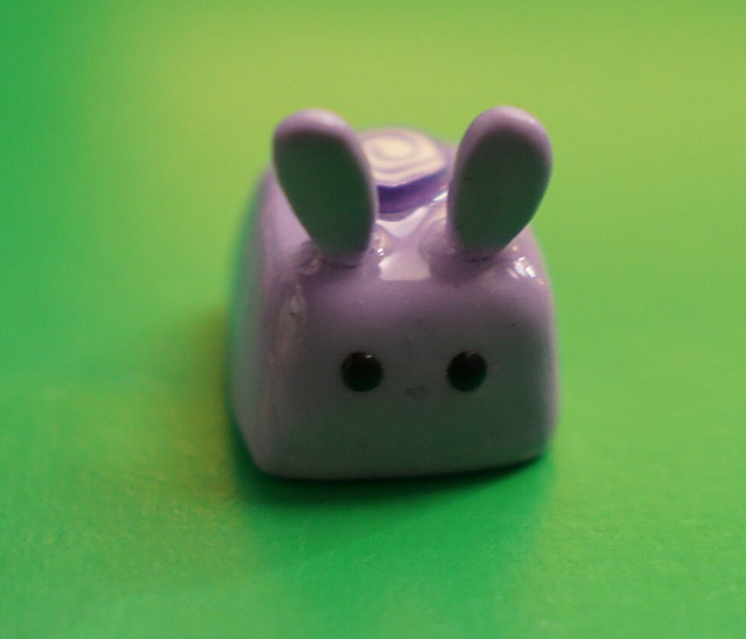 Chonky Ube Roll bunny Artisan Keycap Keycap Ube Collection Handmade ...