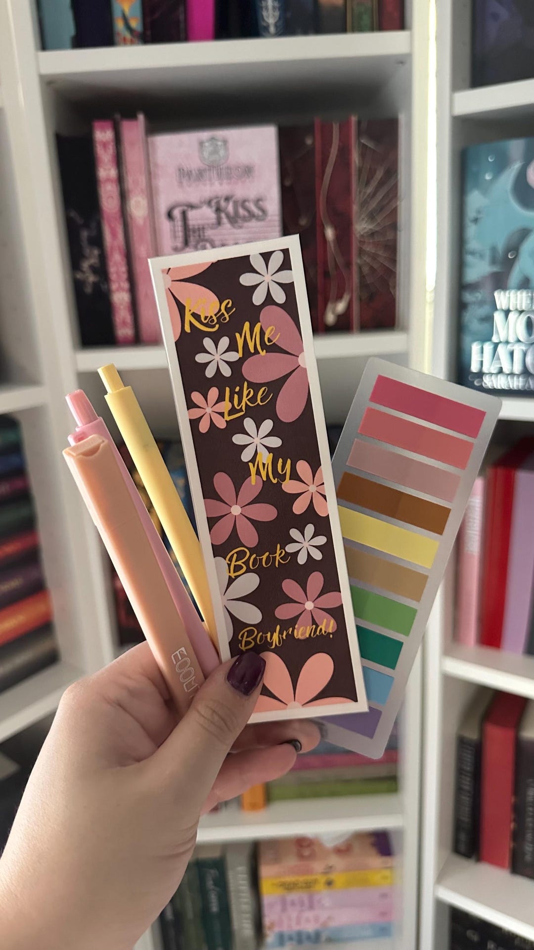 Kiss Me Like My Book Boyfriend - Matte Bookmark - Etsy