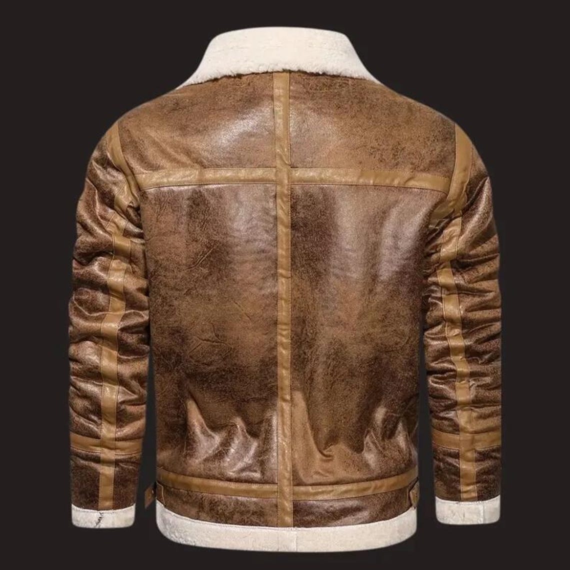 Men's Flying RAF Aviator B3 Bomber Flight Distressed Brown Leather ...