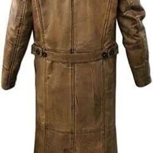Men's Brown Long Coat-full Length Duster Coat-men's Biker Long Jacket ...