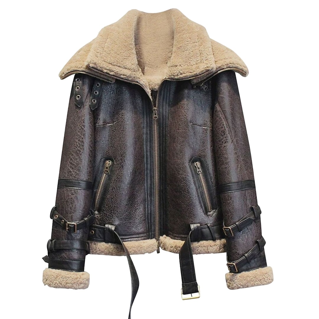 Women's B3 Bomber Pilot RAF Aviator Bomber Leather Jacket-flying ...