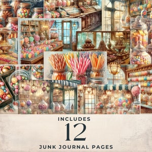 Candy Shoppe Junk Journal Kit | Junk Journal Printable | Collage Paper | Digital Download ...