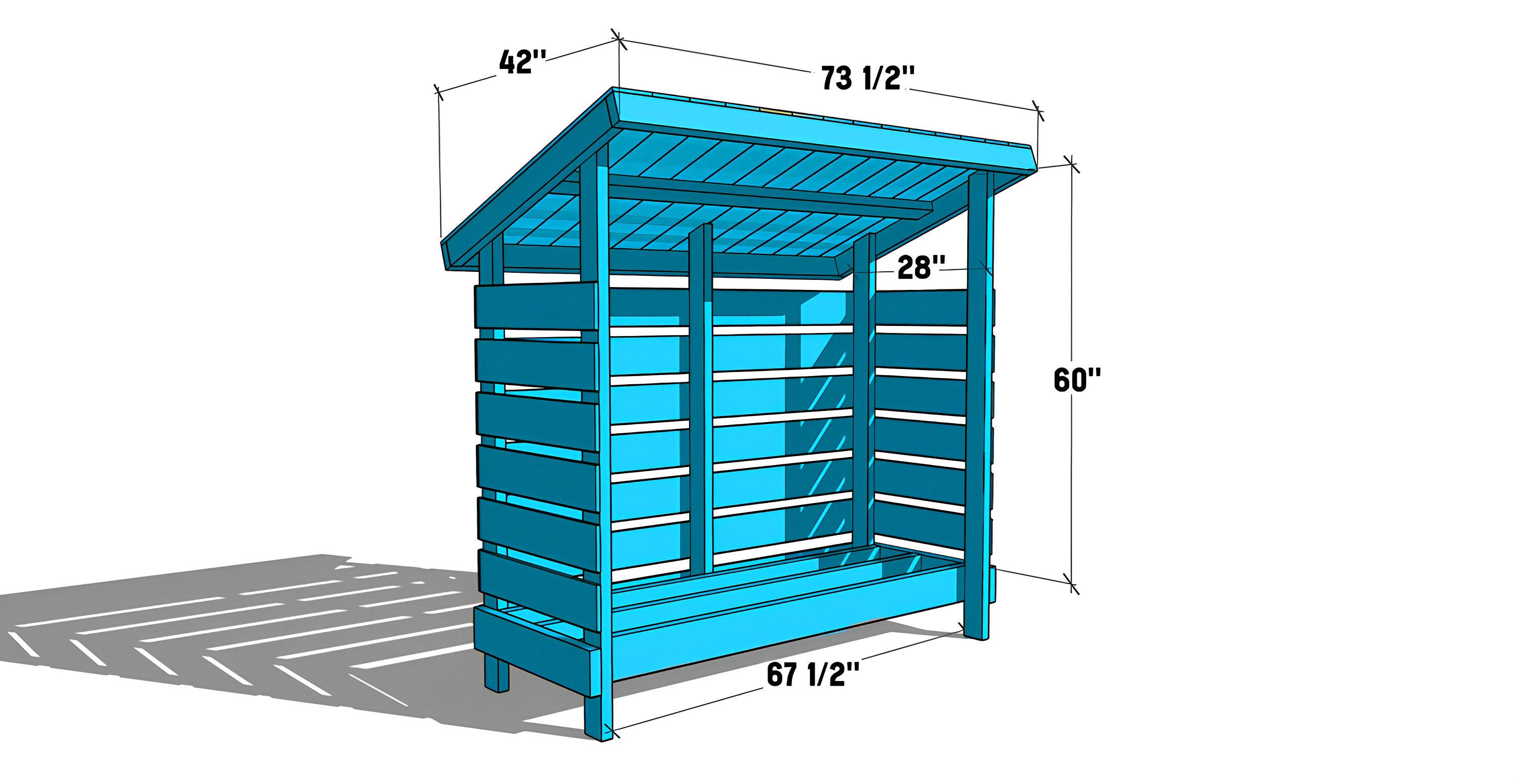 6x6 DIY Firewood Storage Shed Build Plan, Woodworking Plans,storage ...