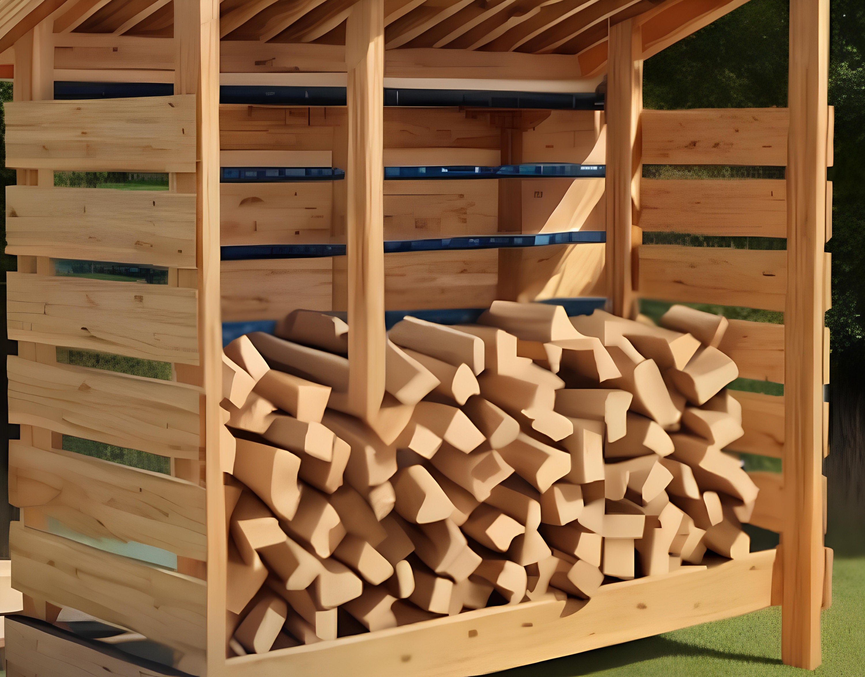 6x6 DIY Firewood Storage Shed Build Plan, Woodworking Plans,storage ...