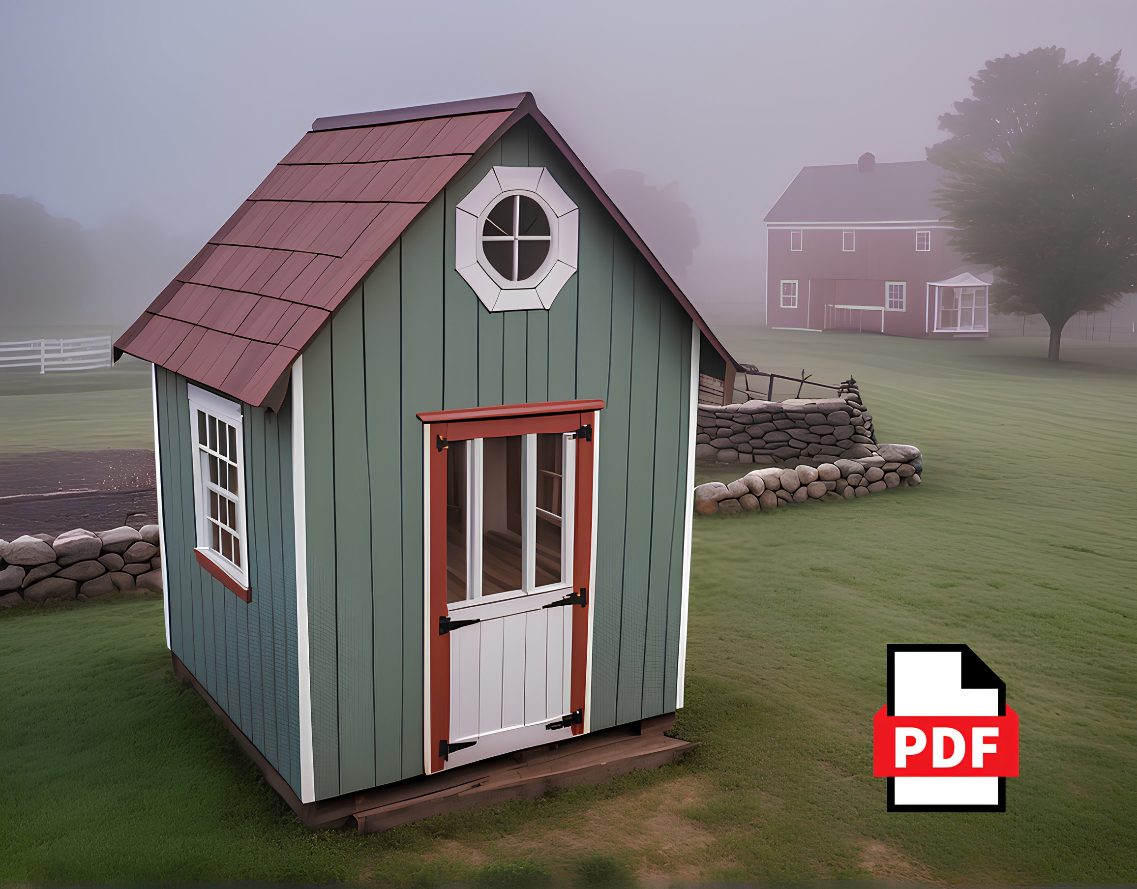 6x6 DIY Loft Playhouse Build Plan. Modern Playhouse, Wooden Playhouse ...