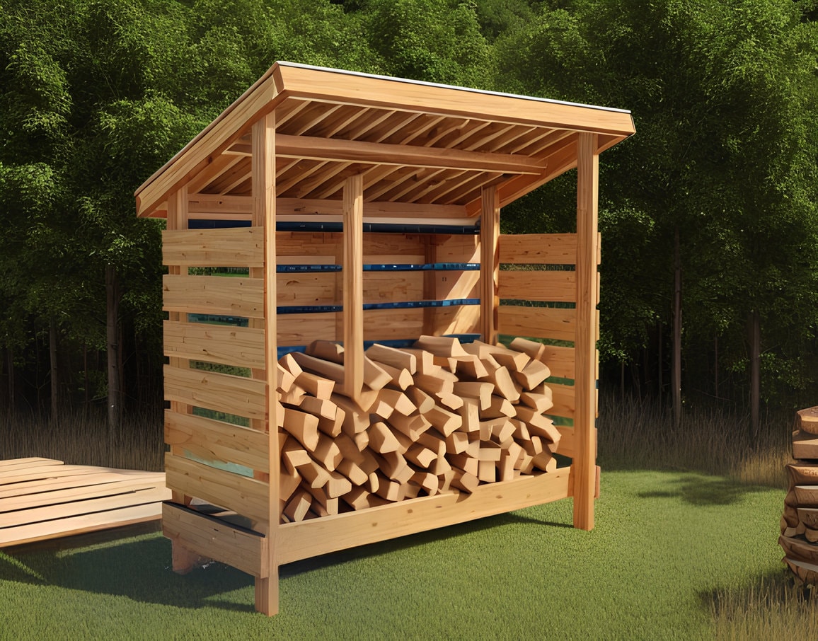 6x6 DIY Firewood Storage Shed Build Plan, Woodworking Plans,storage ...