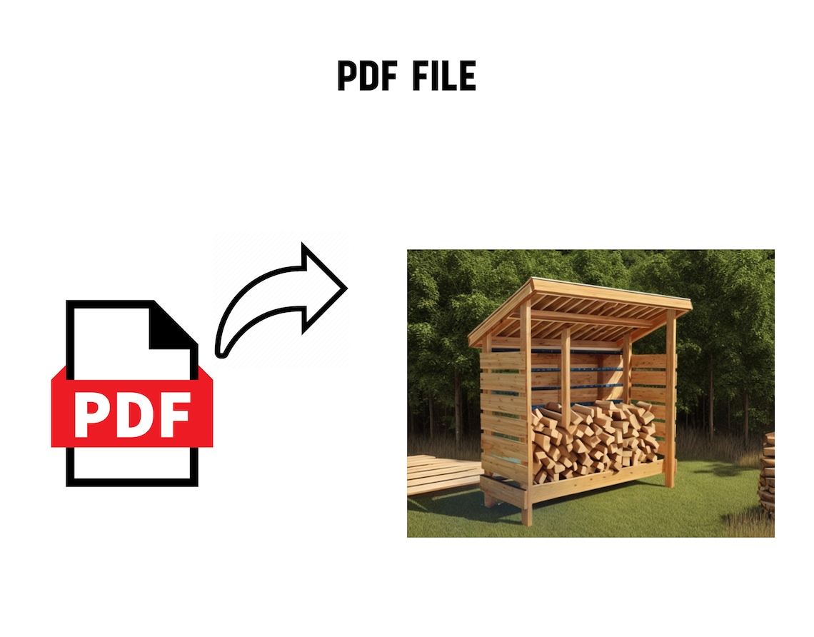 6x6 DIY Firewood Storage Shed Build Plan, Woodworking Plans,storage ...
