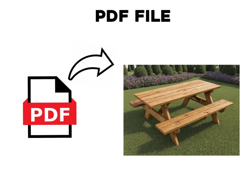 DIY Picnic Table Plan, Outdoor Furniture, Outdoor Table,woodworking ...