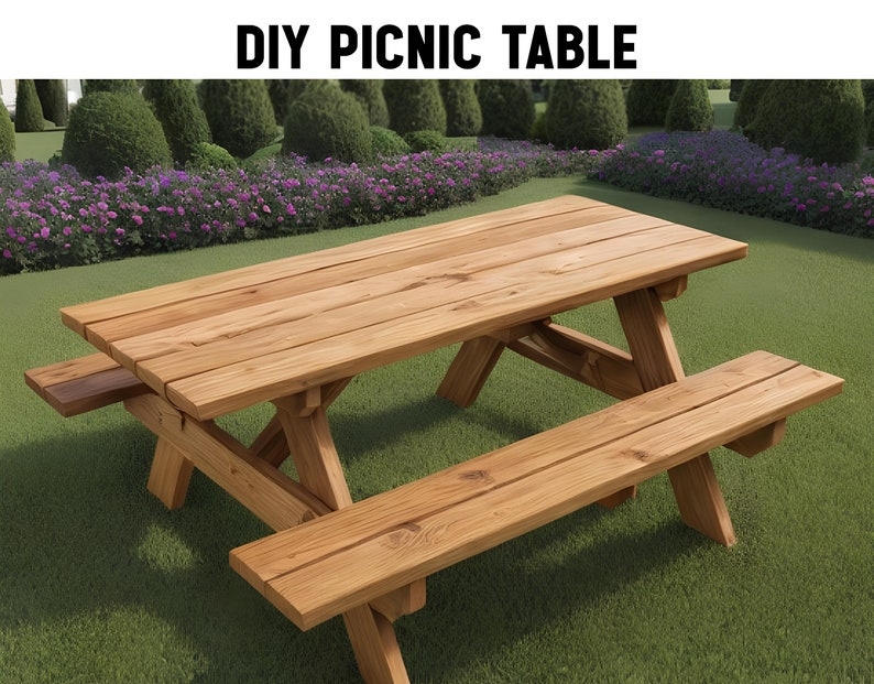 DIY Picnic Table Plan, Outdoor Furniture, Outdoor Table,woodworking ...