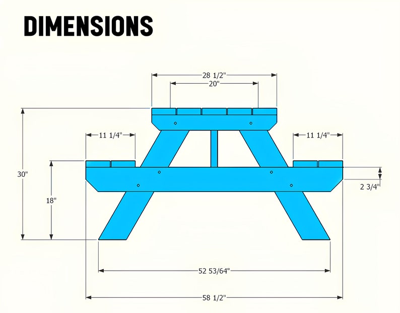 DIY Picnic Table Plan, Outdoor Furniture, Outdoor Table,woodworking ...