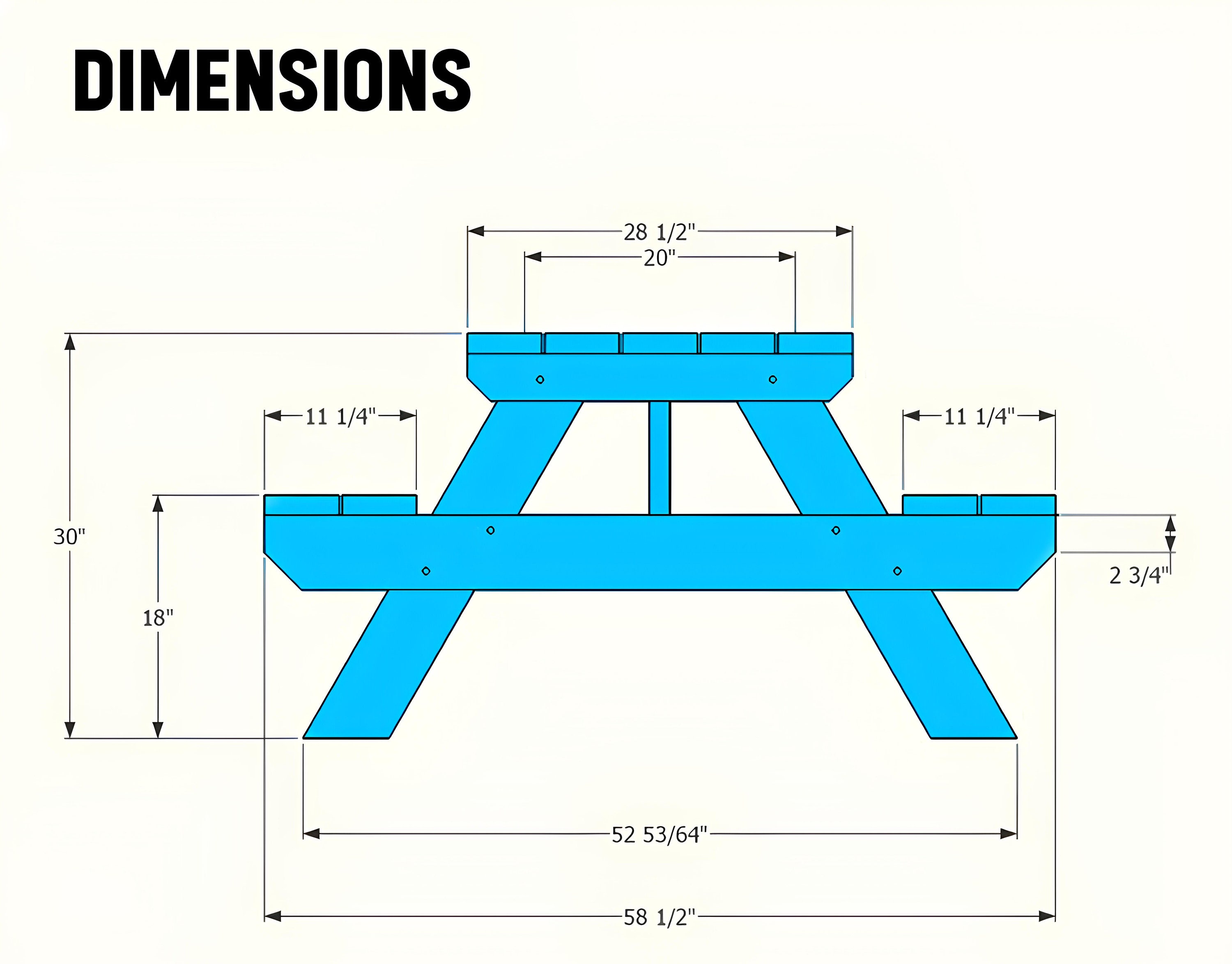 DIY Picnic Table Plan, Diy Furniture Plans, Outdoor Table, PDF Instant ...