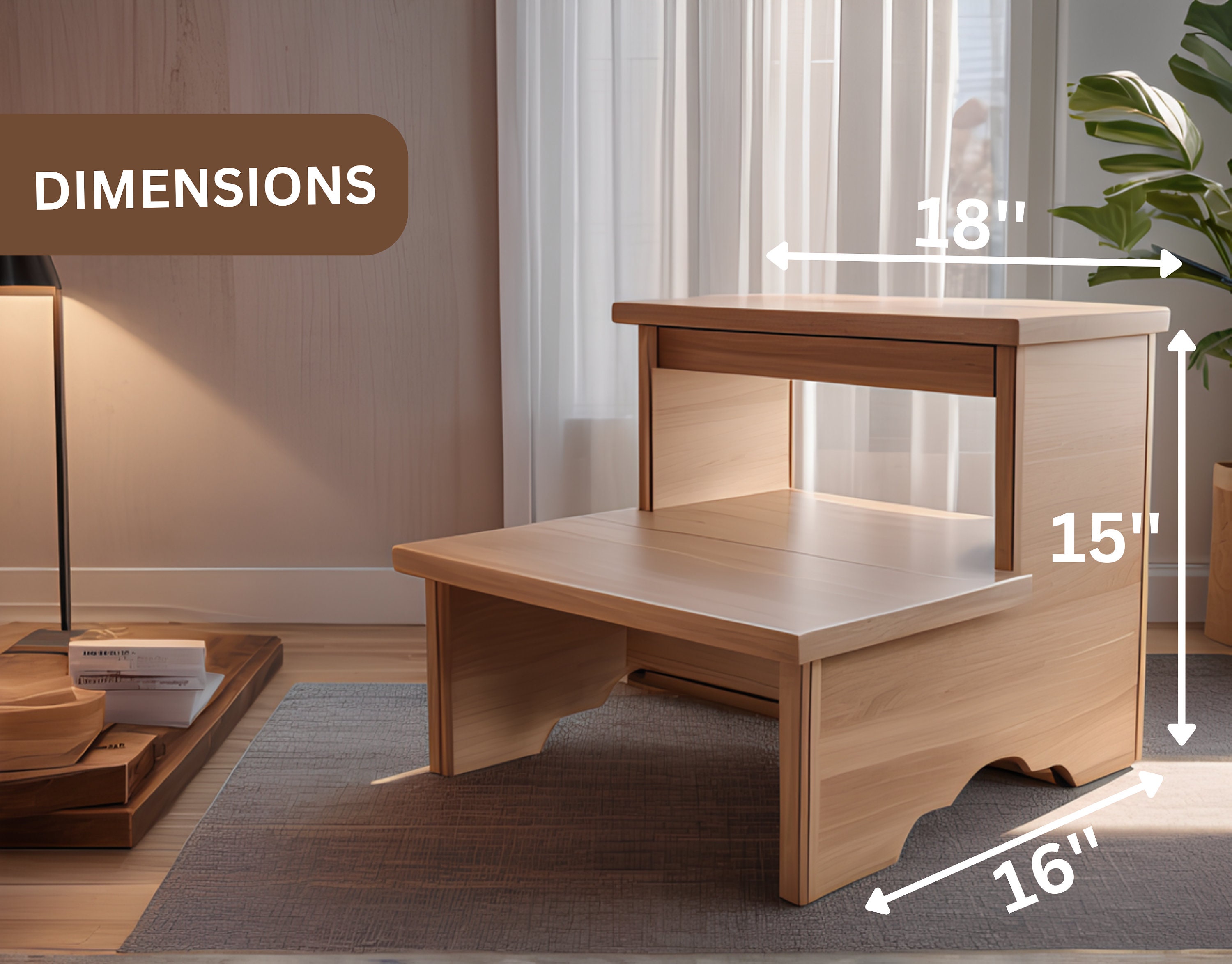 DIY Step Stool Build Plan, Woodworking Plans, Toddler Stool, Montessori ...