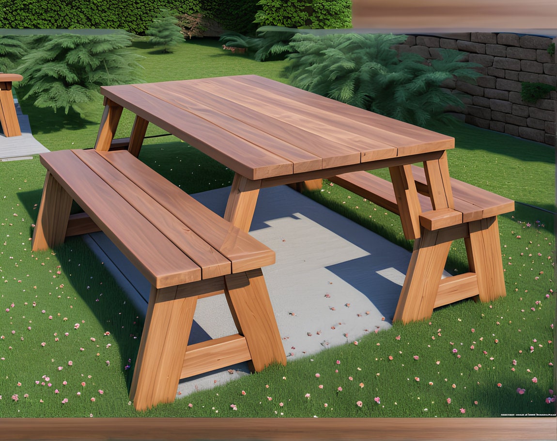 DIY Convertible Picnic Table, Picnic Table Plans, Patio Furniture ...