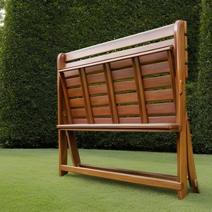 DIY Folding Bench Plan Pdf File , Outdoor Bench, Diy Plans, Woodworking ...