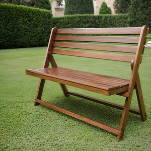 DIY Folding Bench Plan Pdf File , Outdoor Bench, Diy Plans, Woodworking ...