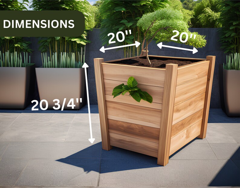 DIY Outdoor Planter Box Plan, Flower Box,woodworking Plans,diy Plans ...