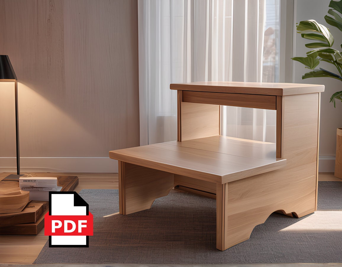 DIY Step Stool Build Plan, Woodworking Plans, Toddler Stool, Montessori ...
