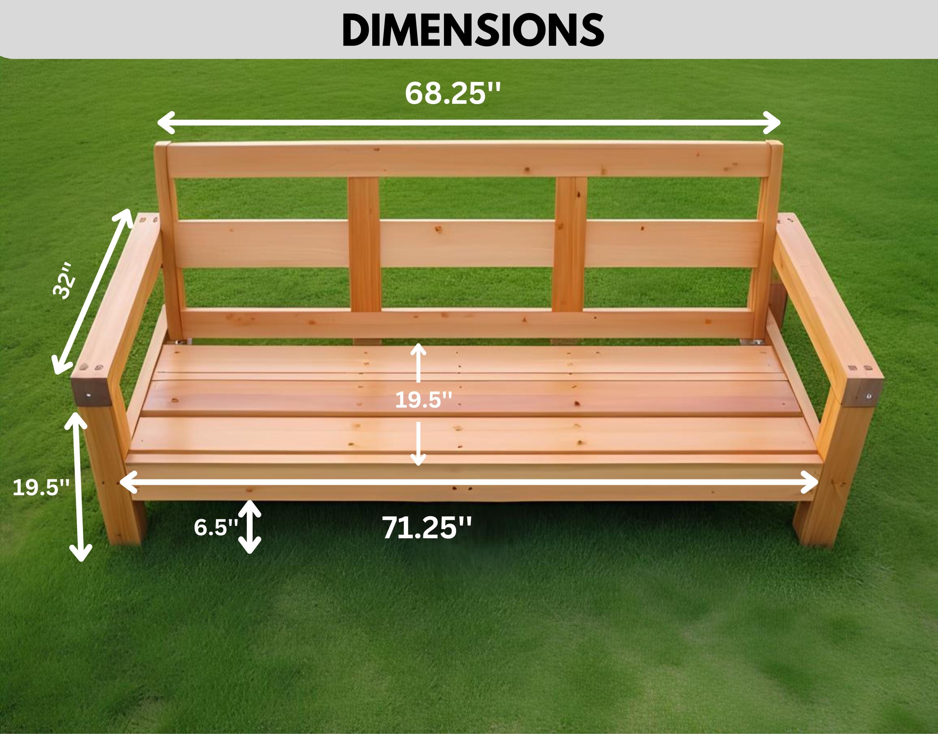 DIY Patio Sofa Build Plan | Woodworking Plan | Outdoor Sofa Plan ...